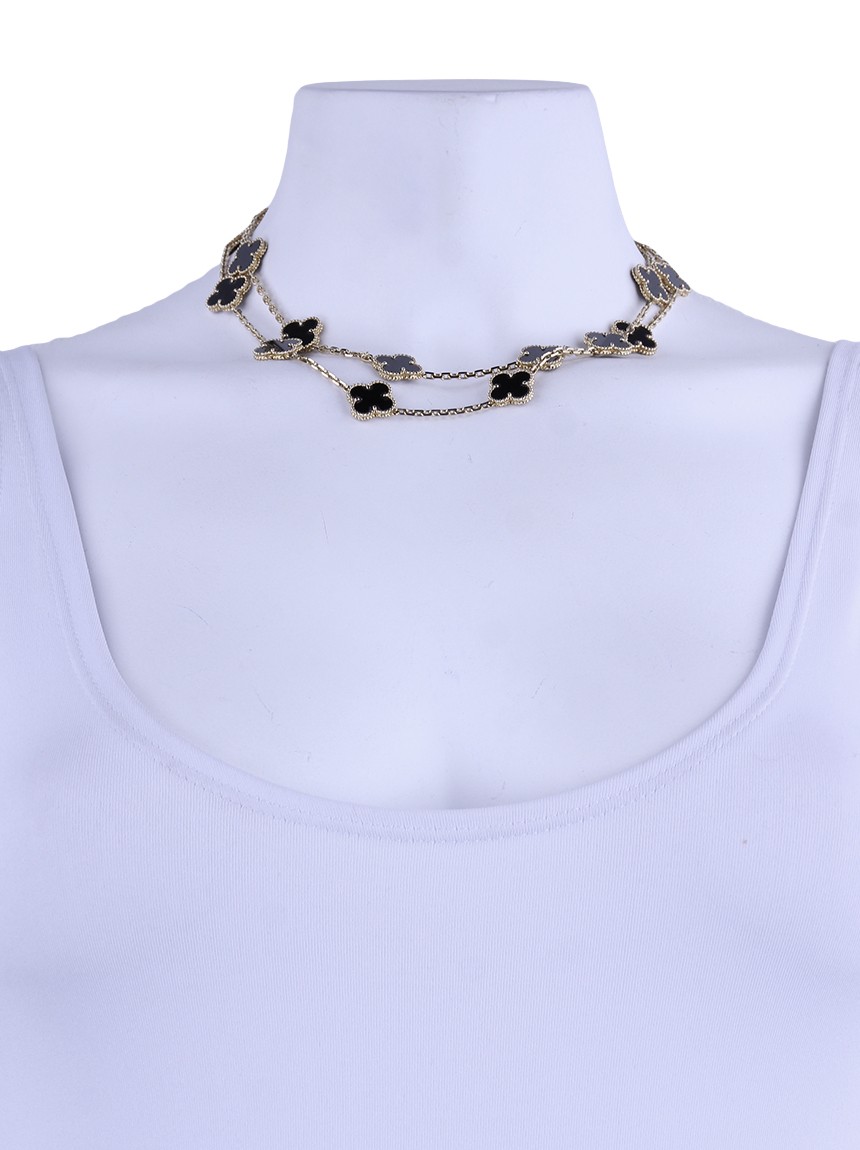 Colar Van Cleef & Arpels Vintage Alhambra 20-Motivos Onix - LCZ16 ...
