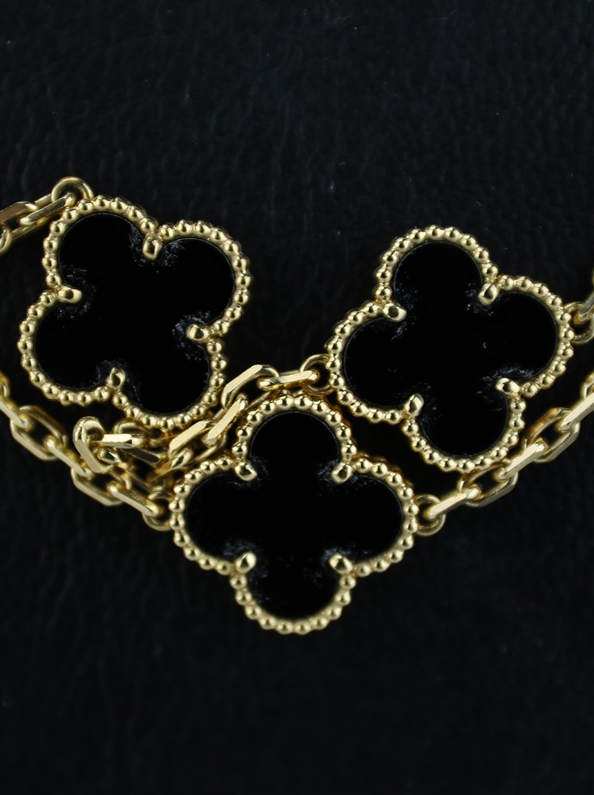 Colar Van Cleef & Arpels Vintage Alhambra 20-Motivos Onix - LCZ16 ...