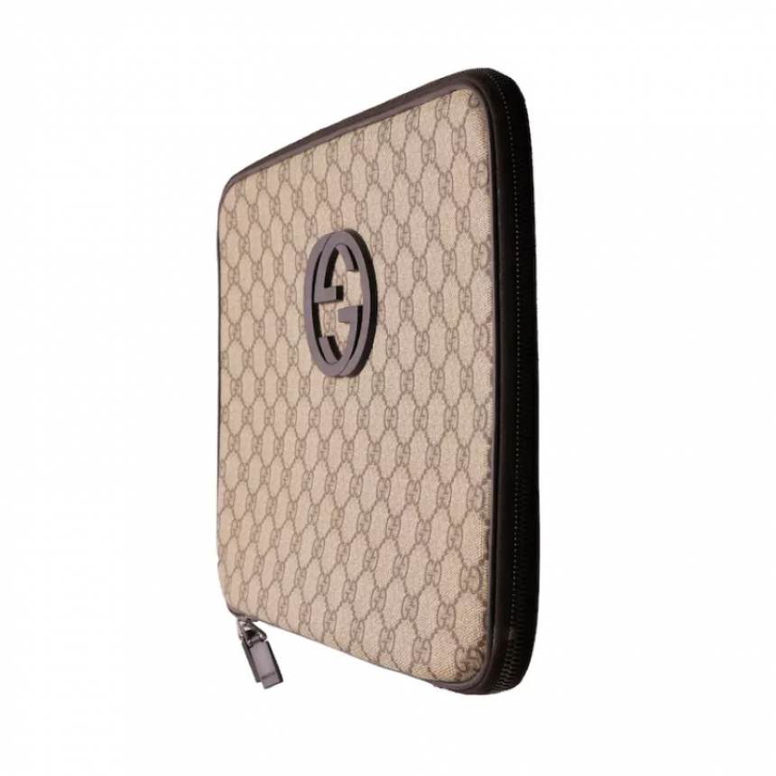 Case Gucci para Notebook Canvas Monograma - AGRZ26 Original | Etiqueta ...