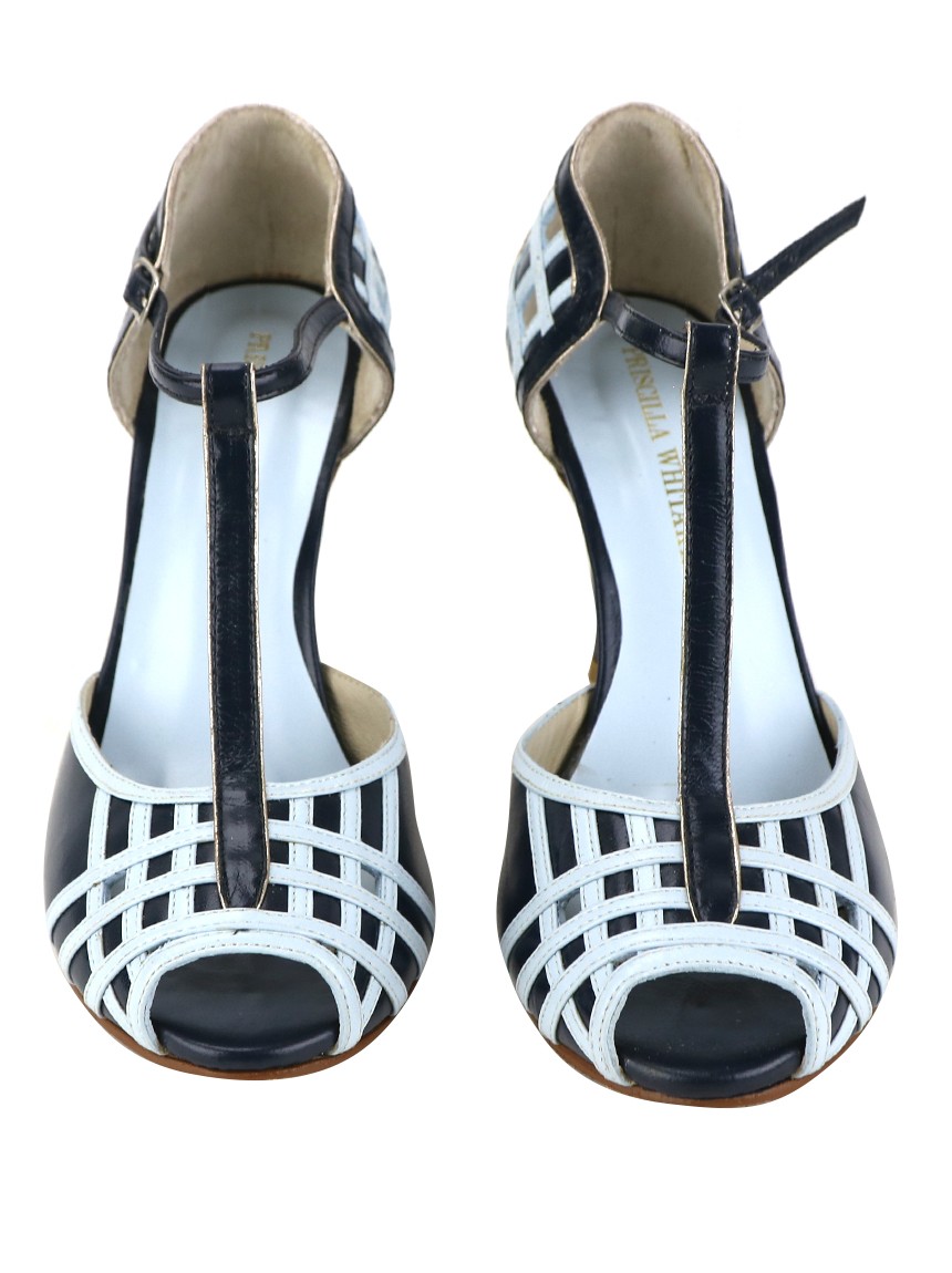 Sapato Priscilla Whitaker Recortes Azul - ZZH5 Original | Etiqueta Única