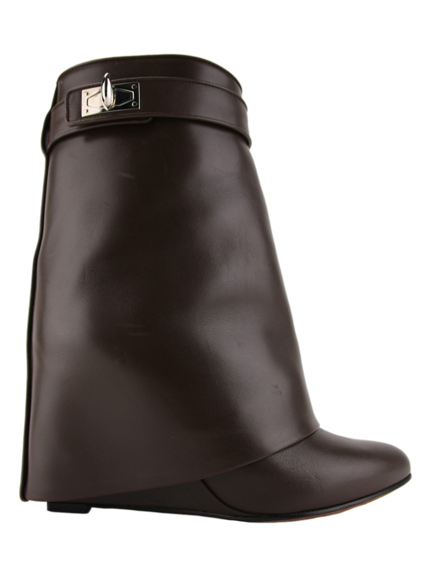 Bota Givenchy Shark Lock Couro Marrom - DR140 Original | Etiqueta Única