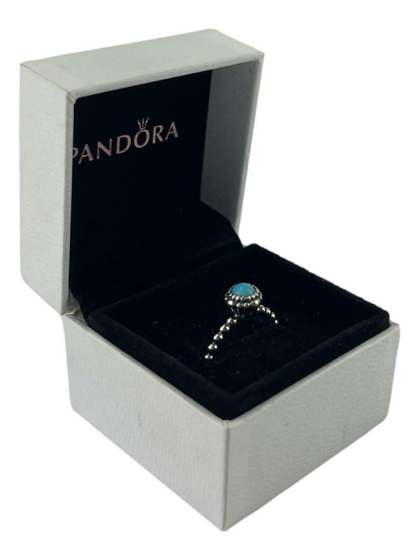 Anel Pandora Pedra Azul Prata - BIOC1 Original | Etiqueta Única