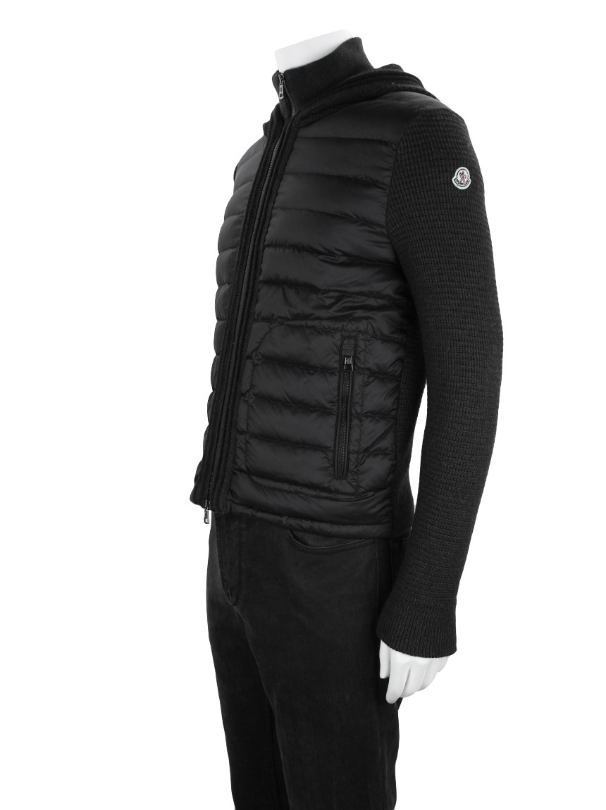 Jaqueta Moncler Nylon e Lã Preta Masculina - JNX17 Original | Etiqueta ...