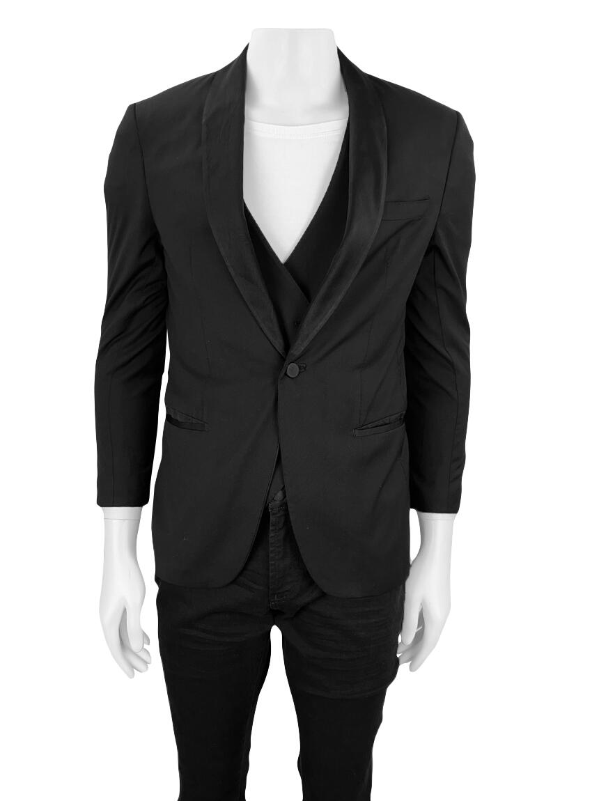 Blazer Hugo Boss Boss Lã Liso Preto - GUY140 Original | Etiqueta Única