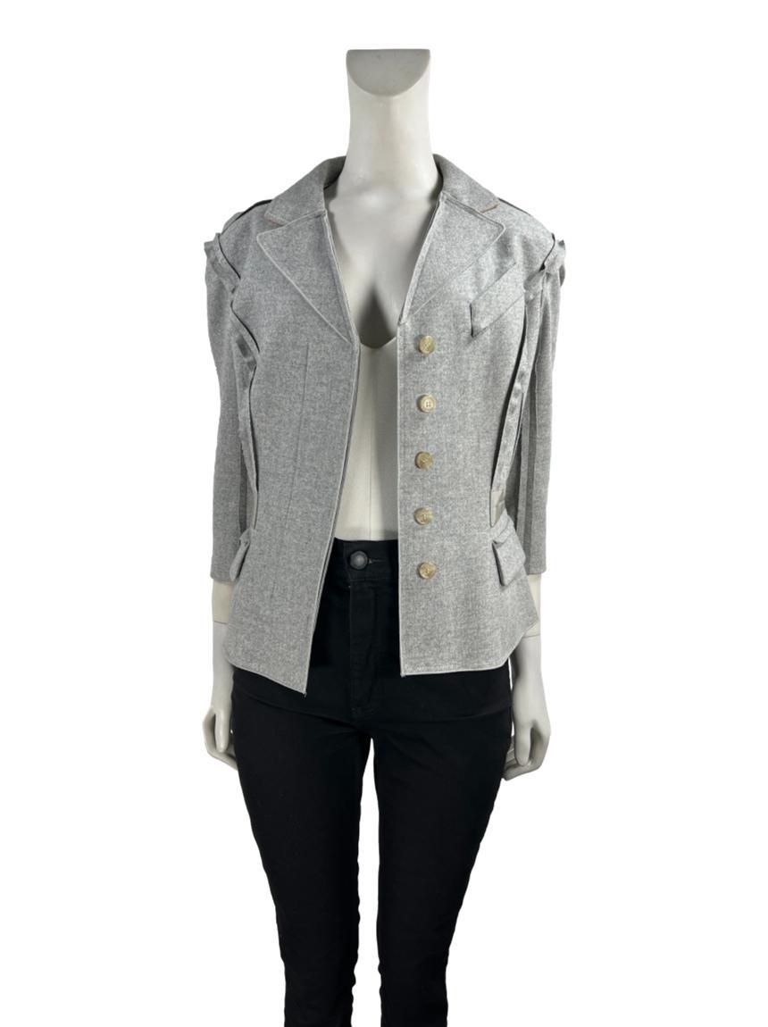 Blazer Nina Ricci Lã Cinza - AWU3725 Original | Etiqueta Única