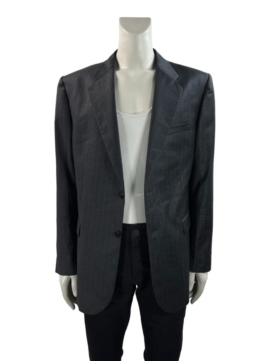 Blazer Versace Lã Cinza - CTES1 Original | Etiqueta Única