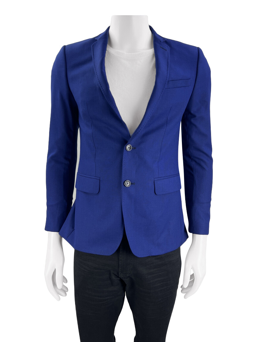 Blazer Zara Tecido Azul - AASL28 Original | Etiqueta Única