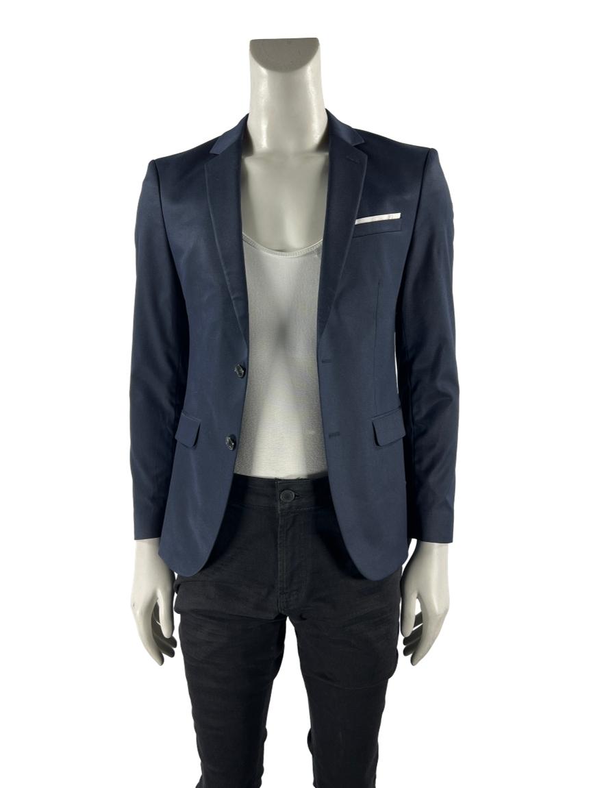 Blazer Zara Tecido Azul - AEHT15 Original | Etiqueta Única