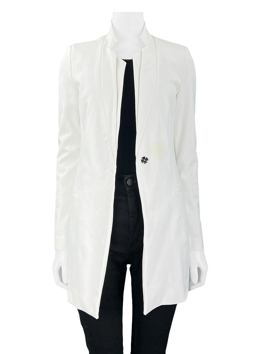 Blazer Zara Tecido Branco - SPU86 Original | Etiqueta Única