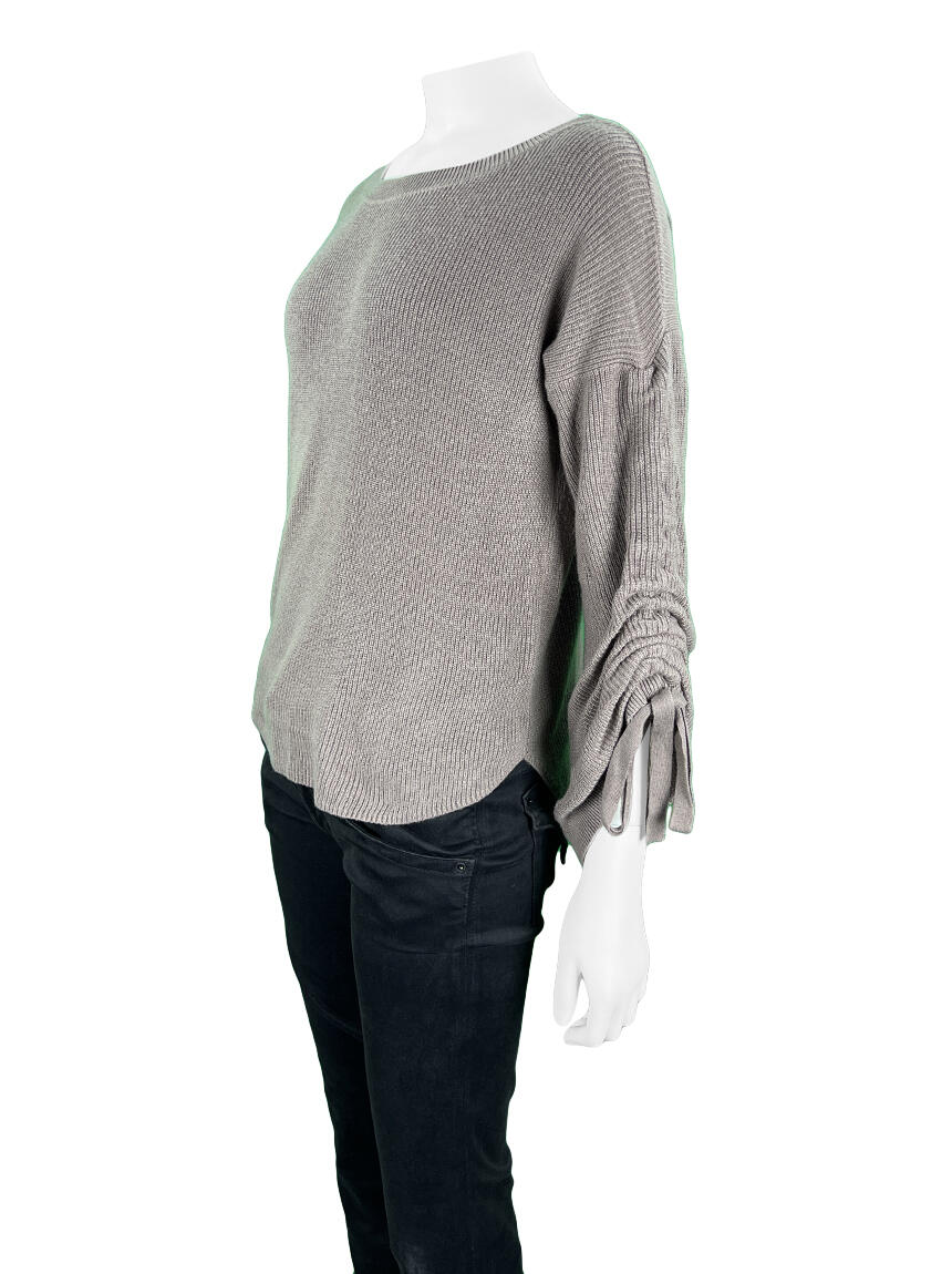 Blusa Express Tricot Franzido Marrom Original - PFI180 | Etiqueta Única