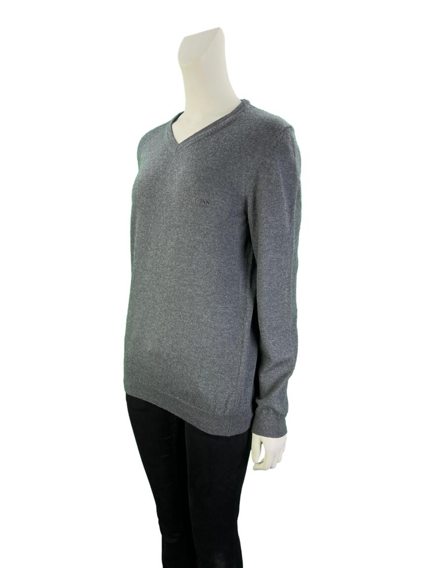 Blusa Hugo Boss Suéter Lã Cinza - AFQH139 Original | Etiqueta Única