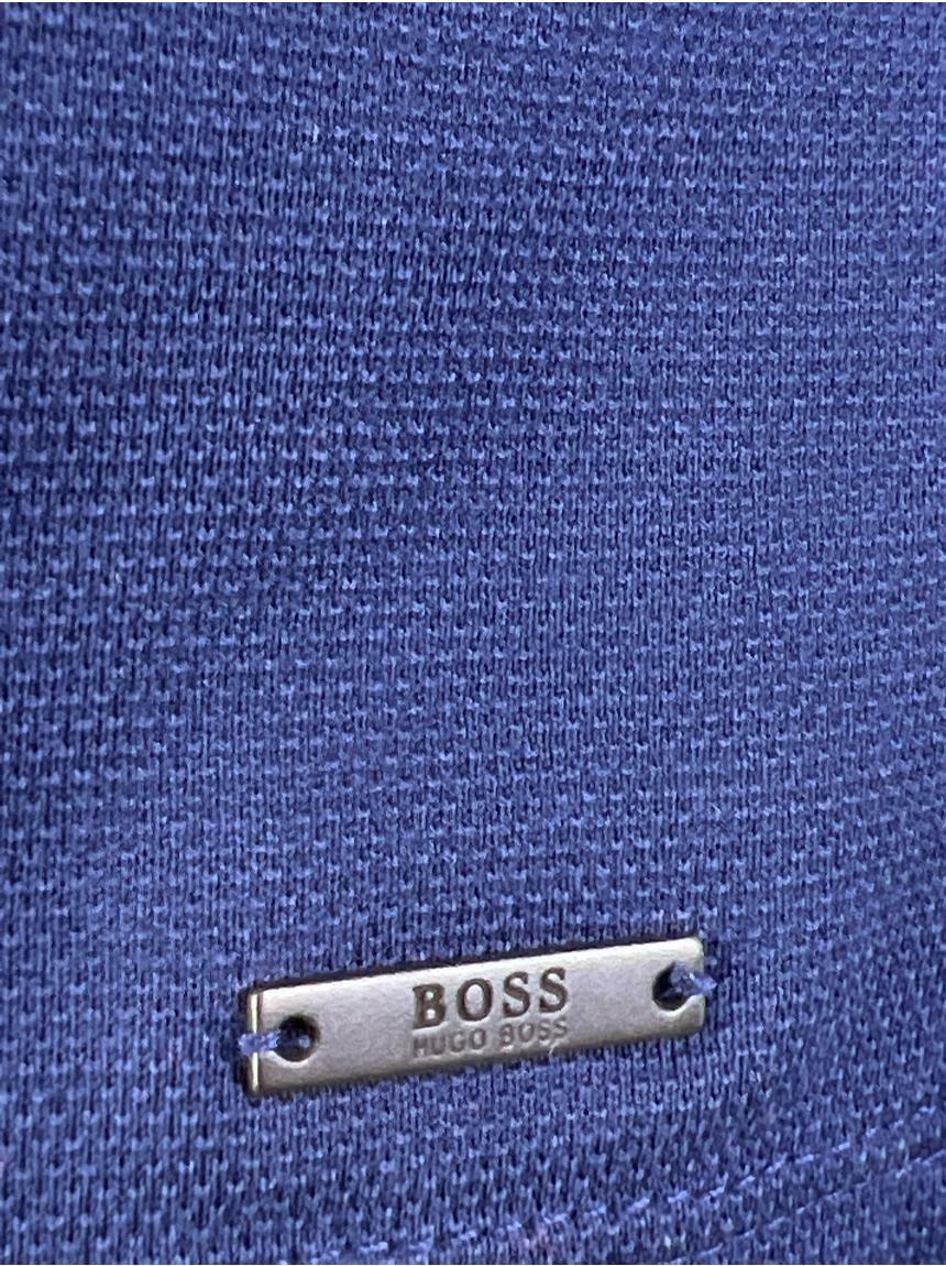 Blusa Hugo Boss Texturizada Azul Marinho - AHBT13 Original | Etiqueta Única