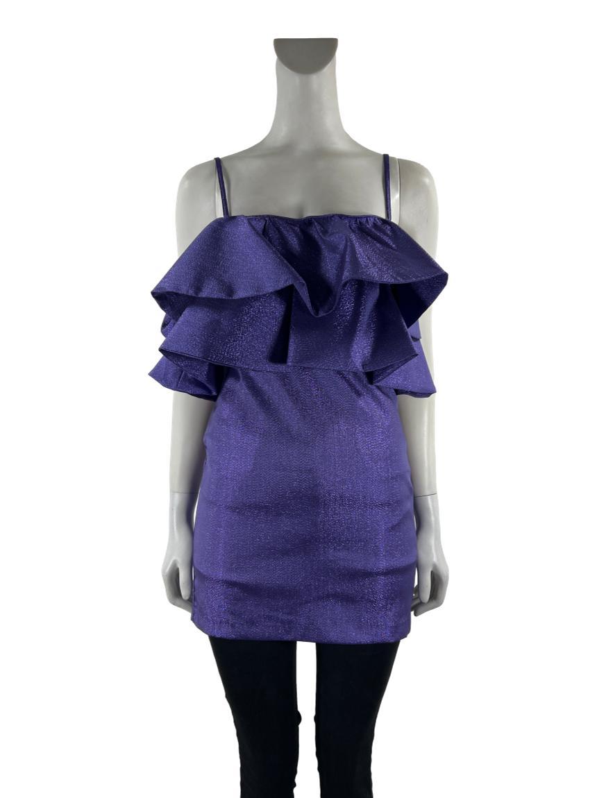 Blusa Zara Tecido Roxo - QN672 Original | Etiqueta Única