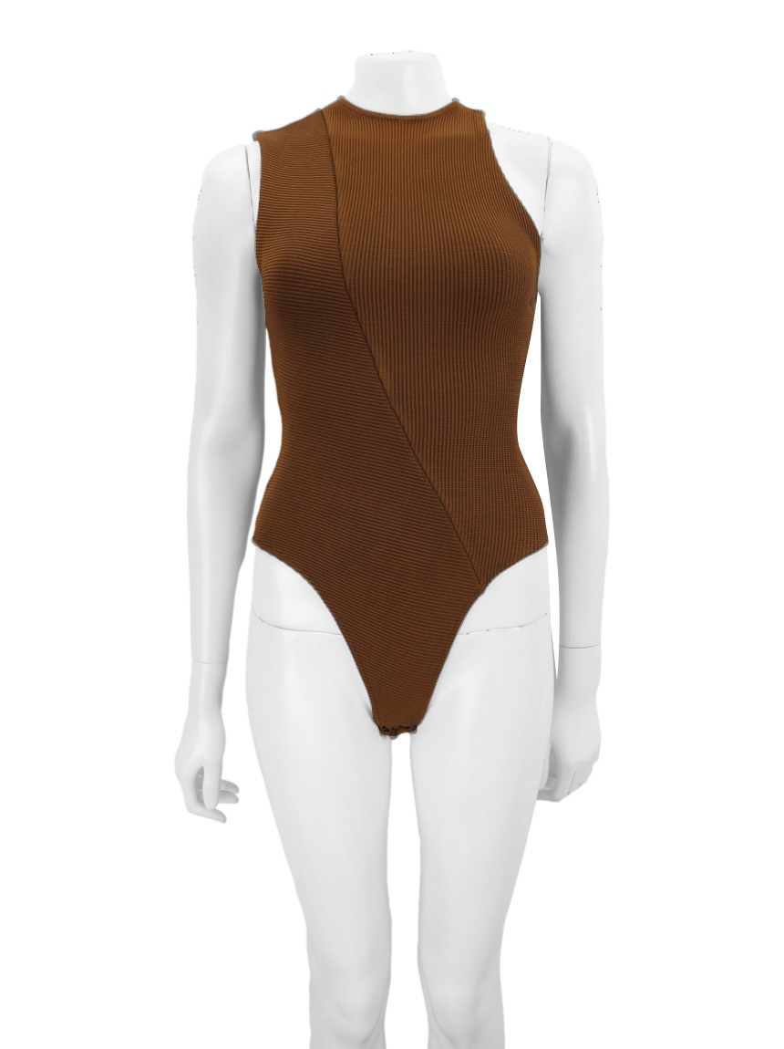 Body Haight Recortes Malha Marrom Original - SYE2 | Etiqueta Única