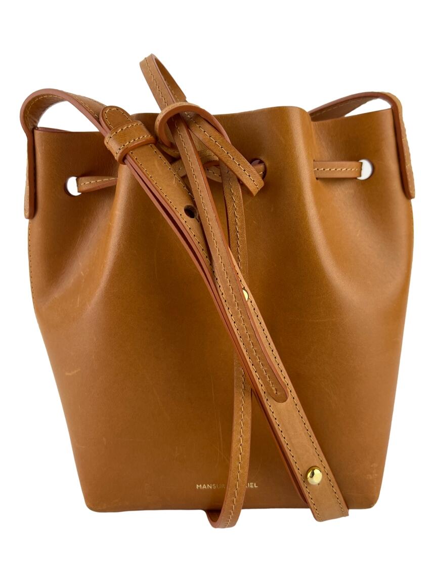 Bolsa Bucket Mansur Gavriel Couro Caramelo Original - MWL59 | Etiqueta ...