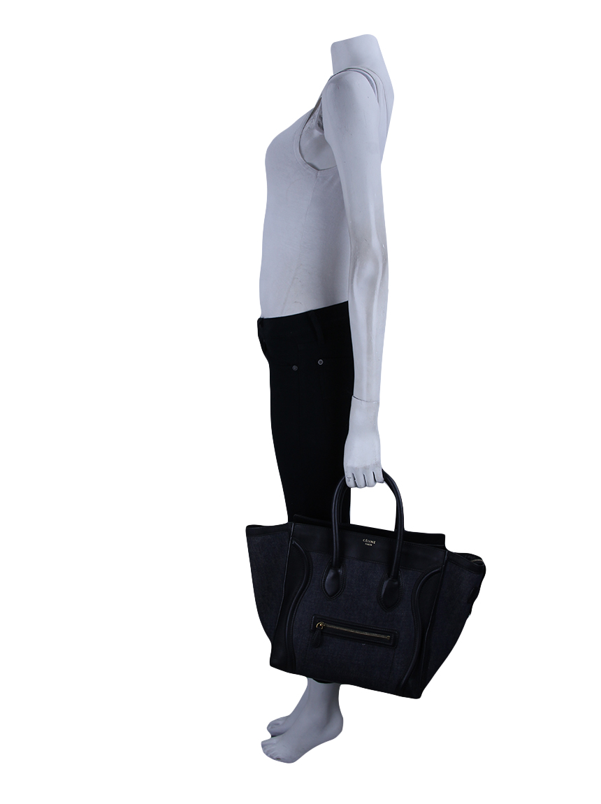 Bolsa Celine Luggage Mini Denim Original - AR343 | Etiqueta Única