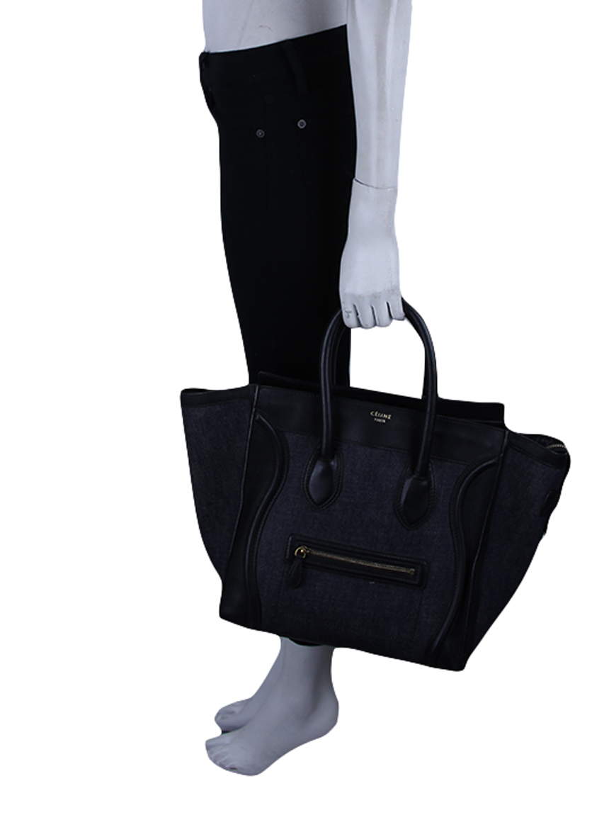 Bolsa Celine Luggage Mini Denim Original - AR343 | Etiqueta Única