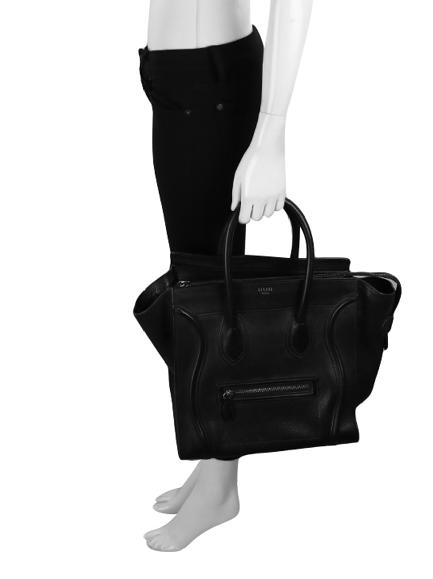 Bolsa Celine Mini Luggage Calfskin Preto - OC168 Original | Etiqueta Única