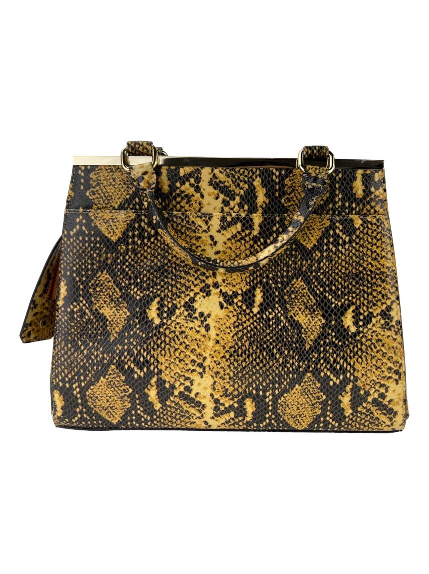 Bolsa Tote Ellus DLX Embossed Python Original - | Etiqueta Única