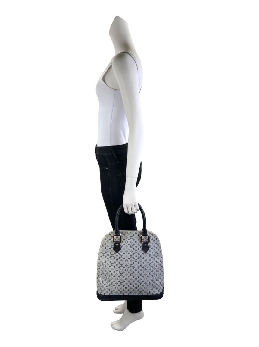 Bolsa com Alça Louis Vuitton Alma Haut Mini Lin Monograma - HJW12 ...