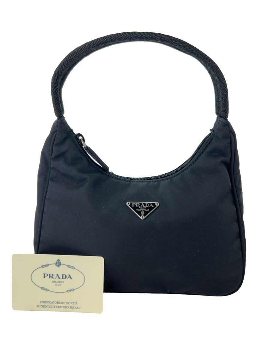 Bolsa Hobo Prada Sport Mini Nylon Preta - BZOT1 Original | Etiqueta Única