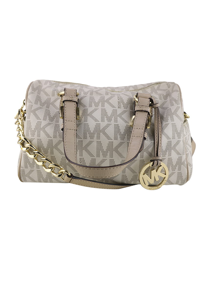 Bolsa Michael Kors Grayson Signature Bege - TDT1 Original | Etiqueta Única