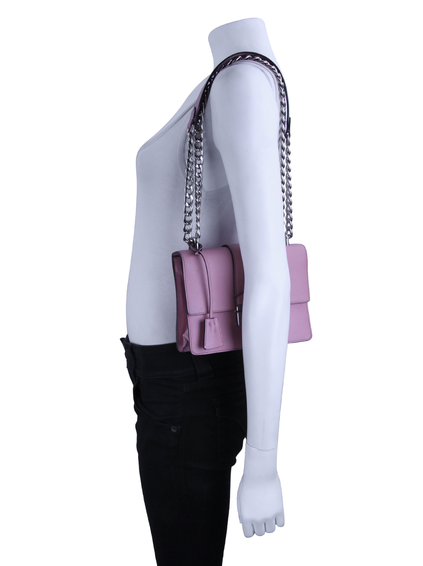 Bolsa Prada Saffiano Rosa - JTQ9 Original | Etiqueta Única