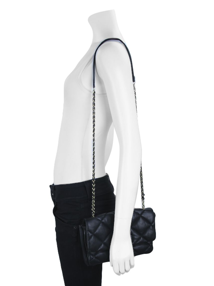 Bolsa Salvatore Ferragamo Ginny Matelassê Preta - SQ242 Original ...