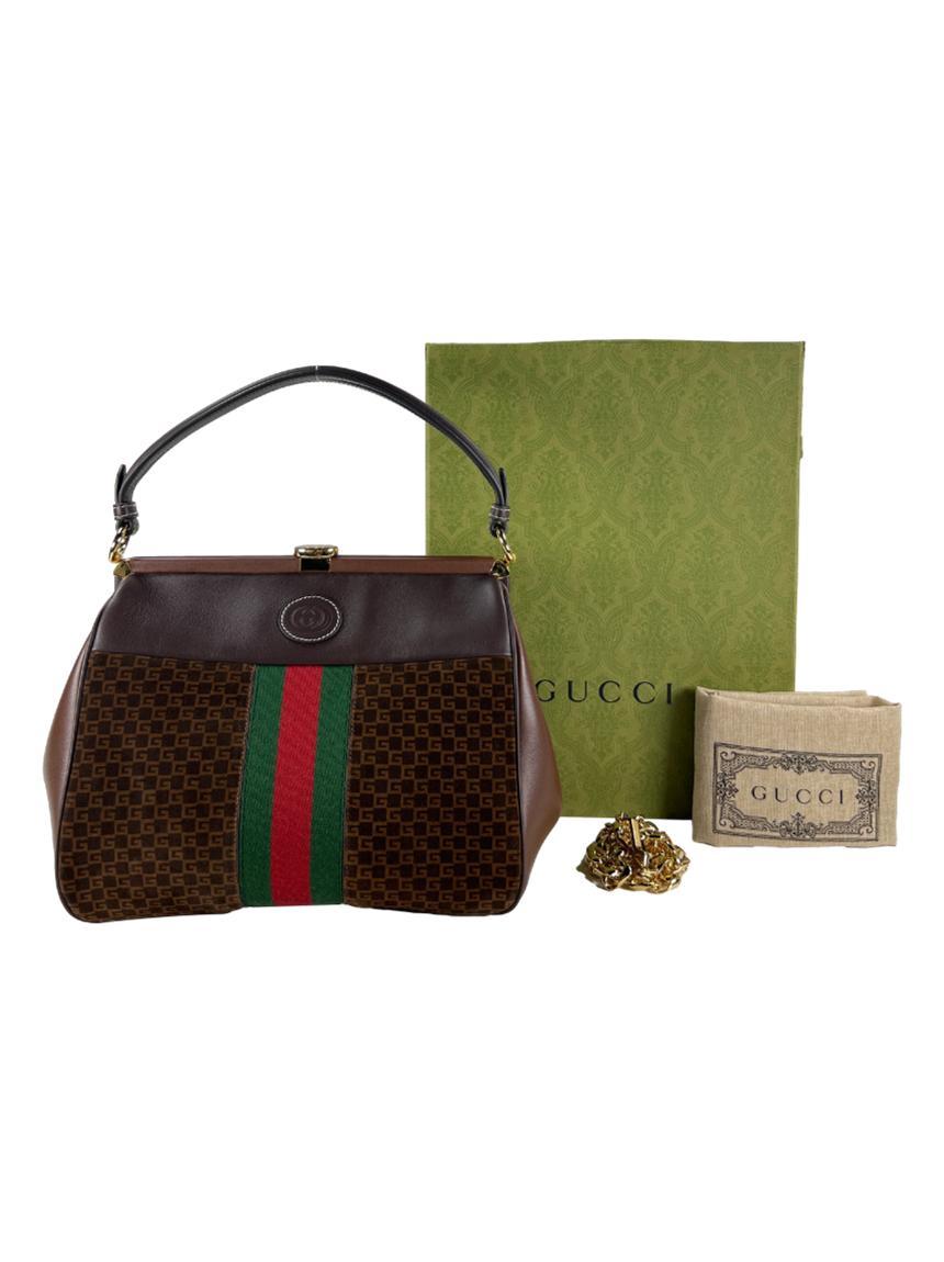 Bolsa Tiracolo Gucci Virgo Mini GG Monogram Marrom - JMY7 Original ...