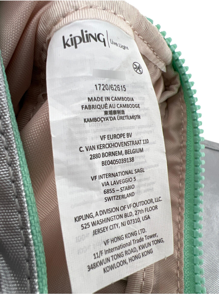 Bolsa Tiracolo Kipling Mini Prateada Original - CFEC584 | Etiqueta Única