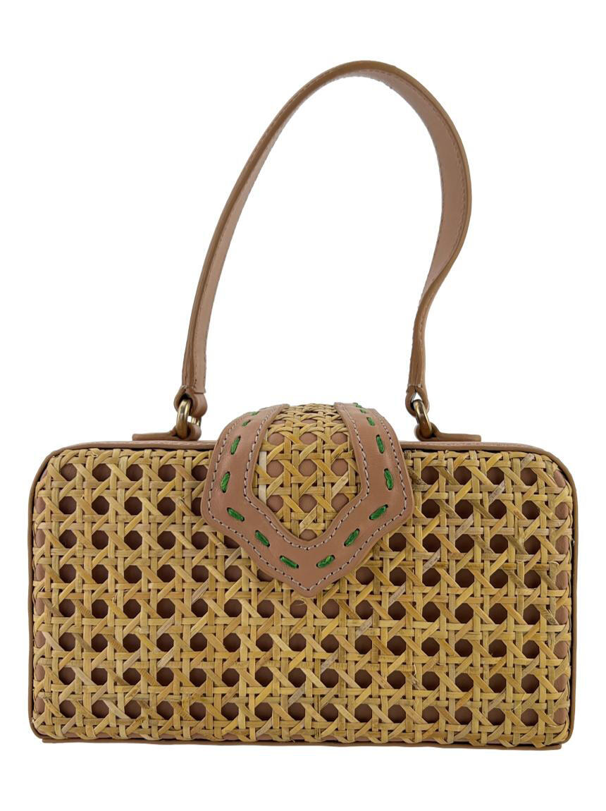 Bolsa Tiracolo Mehry Mu Box Raffia Bicolor Original - | Etiqueta Única