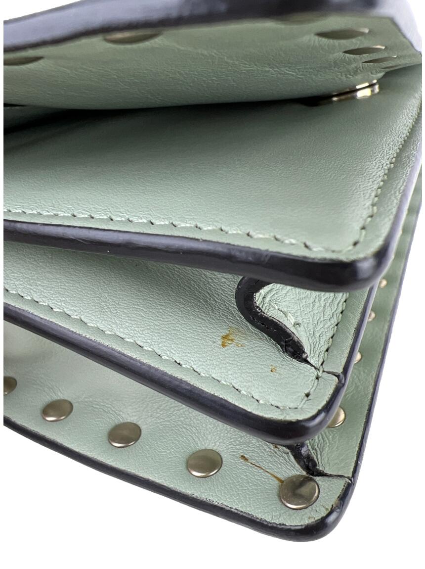 Bolsa Tiracolo Valentino Wallet on Chain Rockstud Verde Original ...