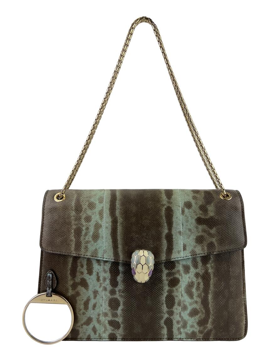 Bolsa Tote Bulgari Serpenti Forever Karung Flap Bicolor - HLM94 Original | Etiqueta Única