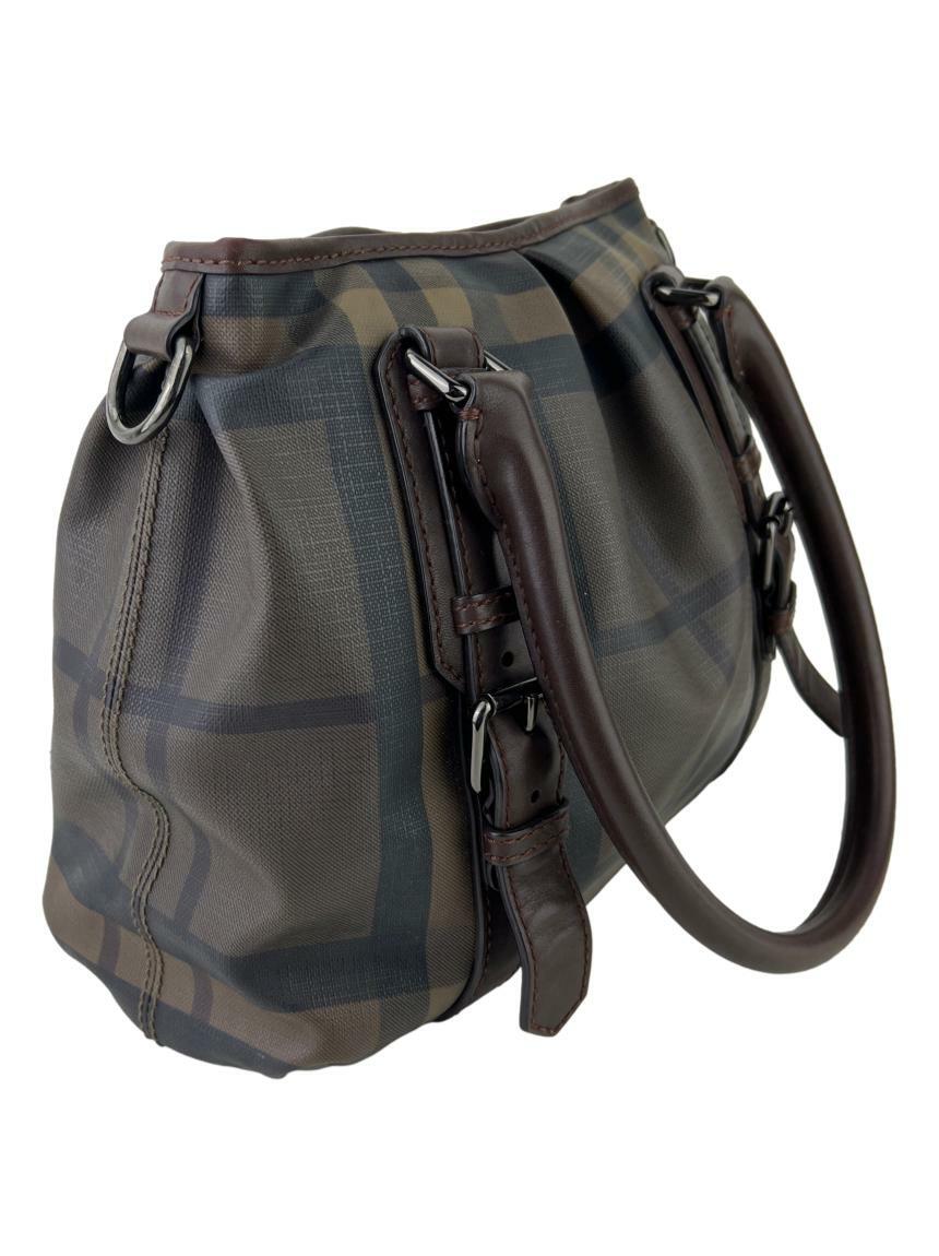 Bolsa Tote Burberry Smoked Check Northfield Marrom Original - CFST1 ...