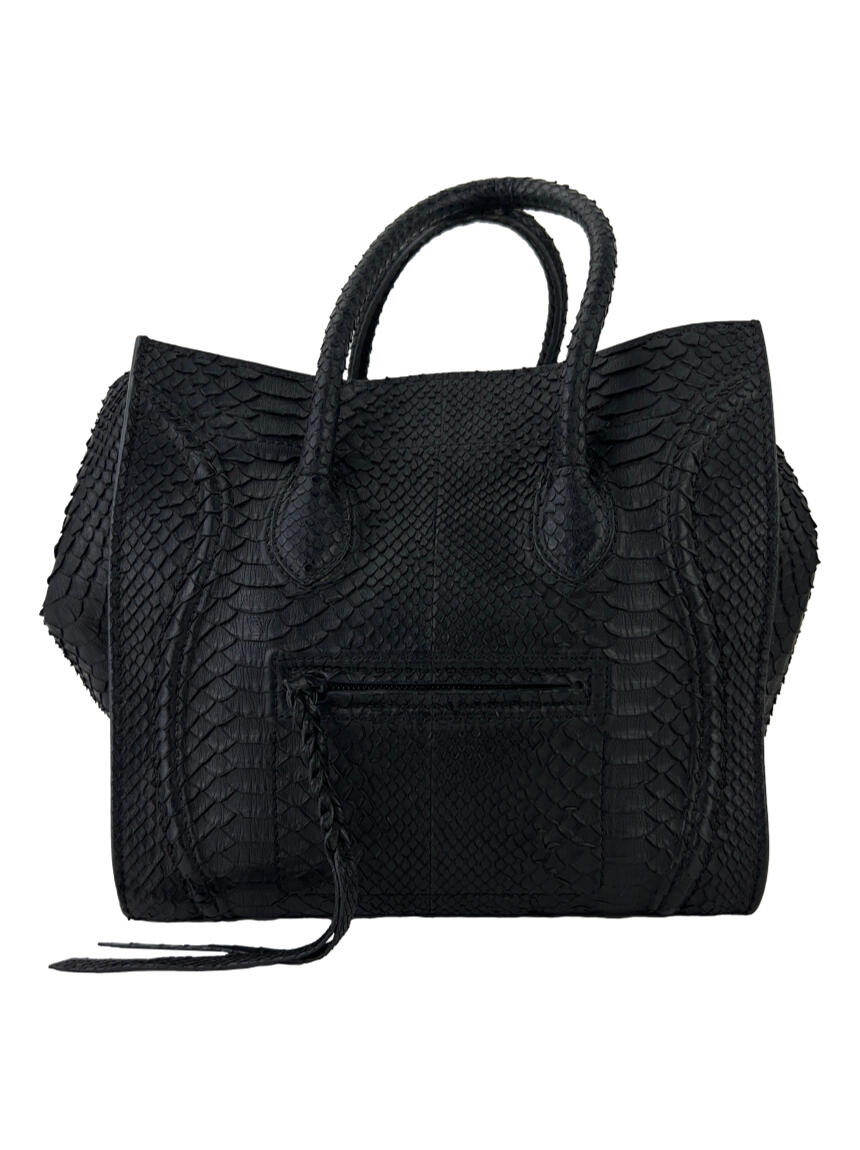 Bolsa Tote Celine Luggage Python Preto - EWE63 Original | Etiqueta Única
