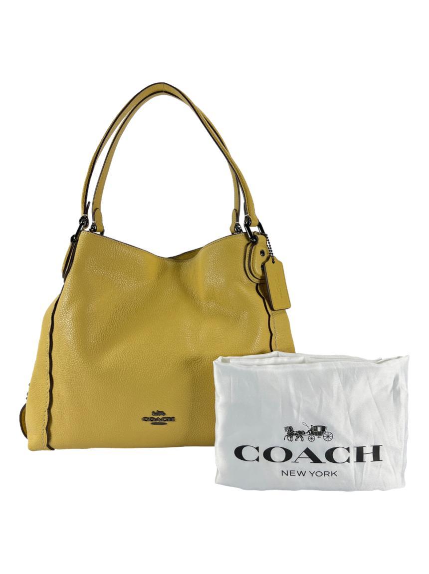 Bolsa Tote Coach Edie Amarela Original - | Etiqueta Única