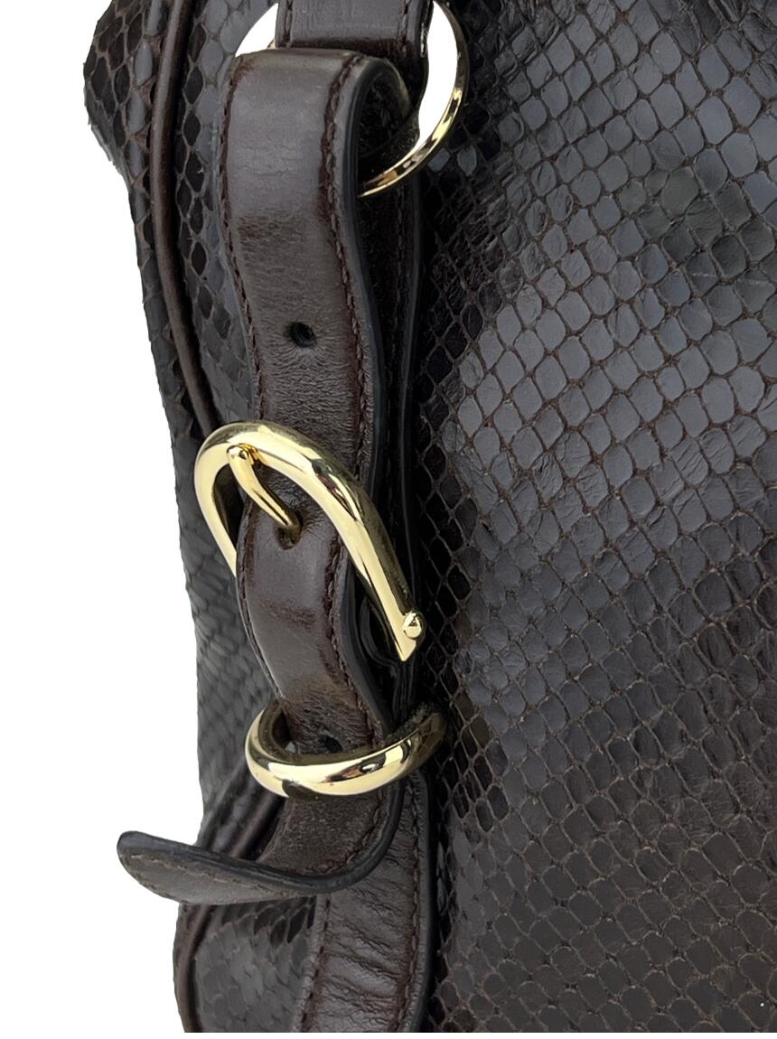 Bolsa Tote Coach Sierra Carryall Python Marrom - CBET1 Original | Etiqueta Única