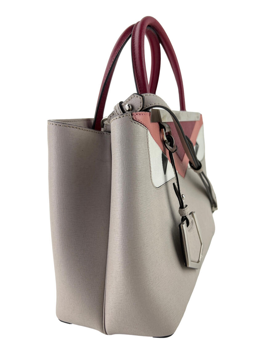 Bolsa Tote Fendi Couro Cinza - CDKQ2 Original | Etiqueta Única