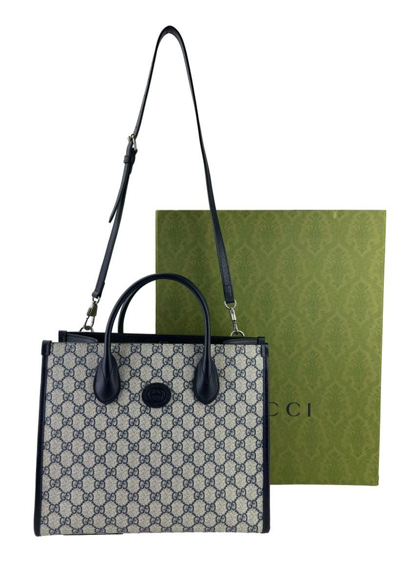 Bolsa Tote Gucci GG Supreme Azul Original - CESZ1 | Etiqueta Única
