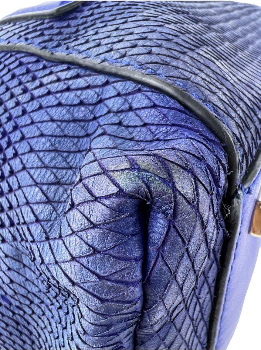 Bolsa Tote Karen Millen Python Azul Original - MBN12 | Etiqueta Única