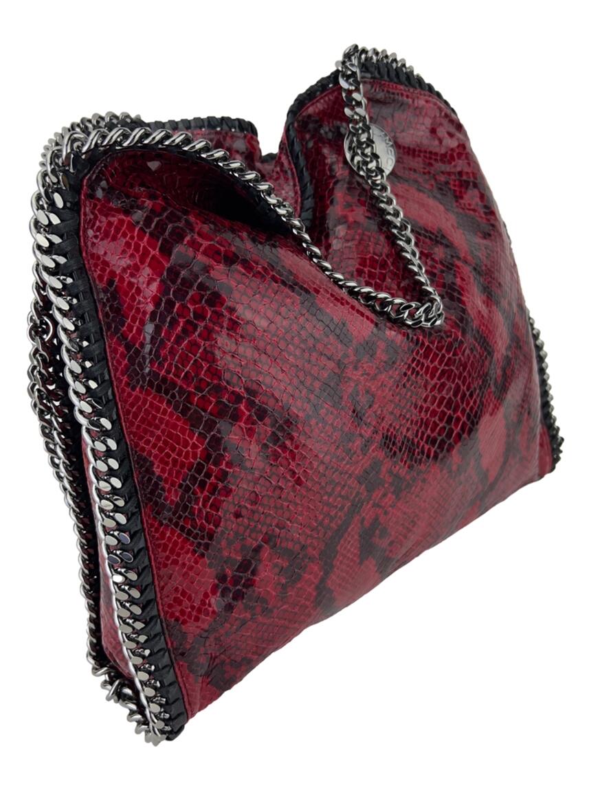 Bolsa Tote Stella Mccartney Falabella Eco Python Vermelha Original ...