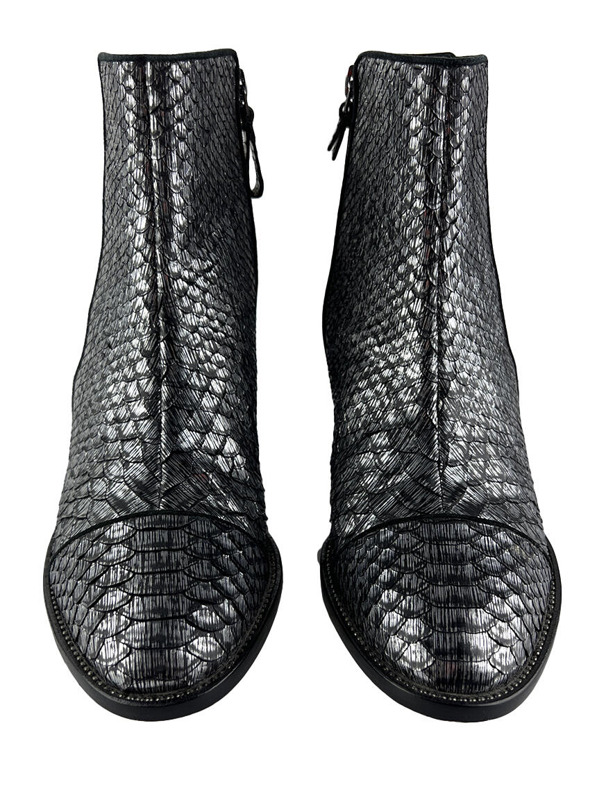 Bota Alexandre Birman Python Metalizada - BHLD213 Original | Etiqueta Única