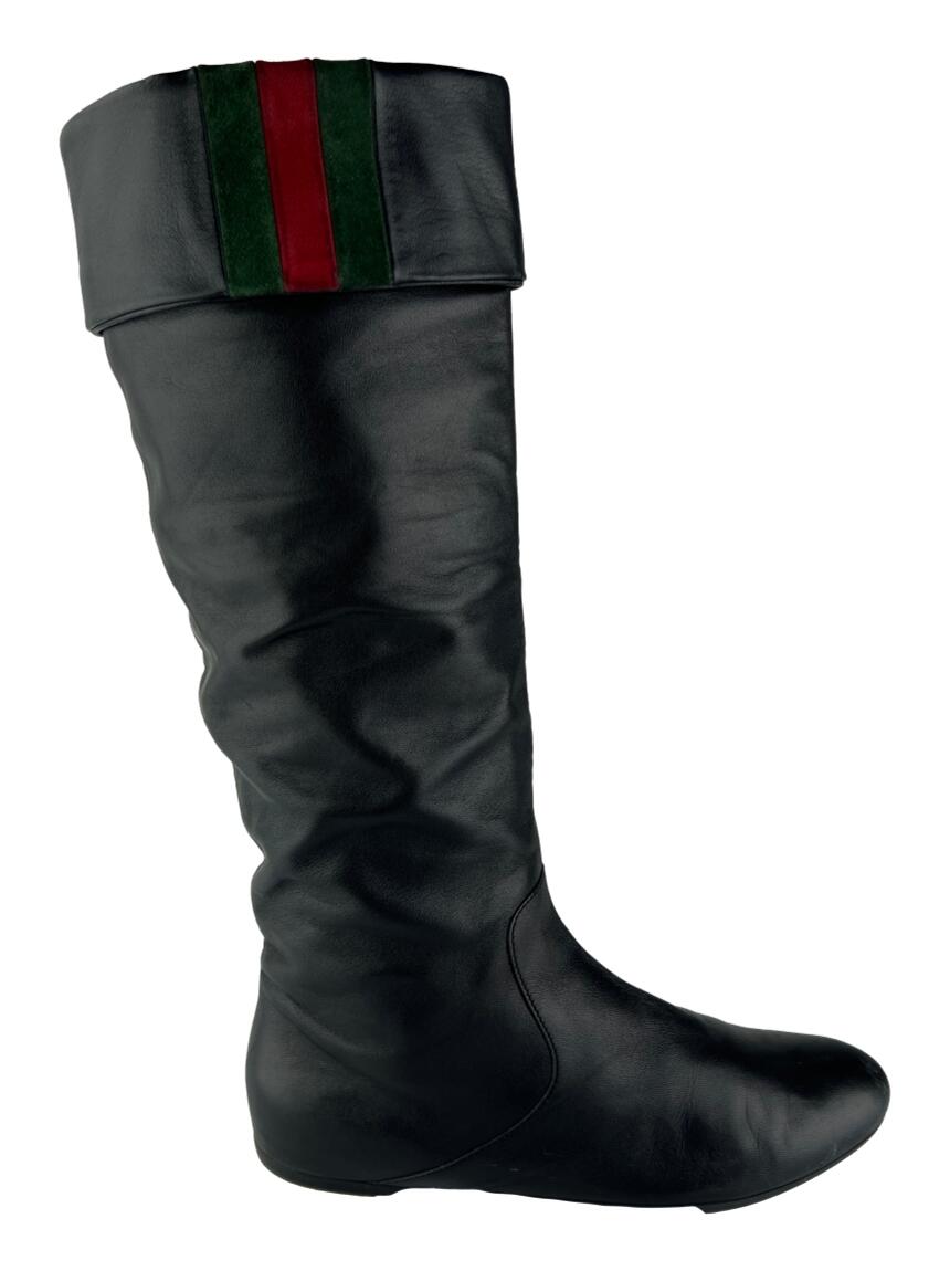 Bota Gucci Couro Preto - QSF217 Original | Etiqueta Única