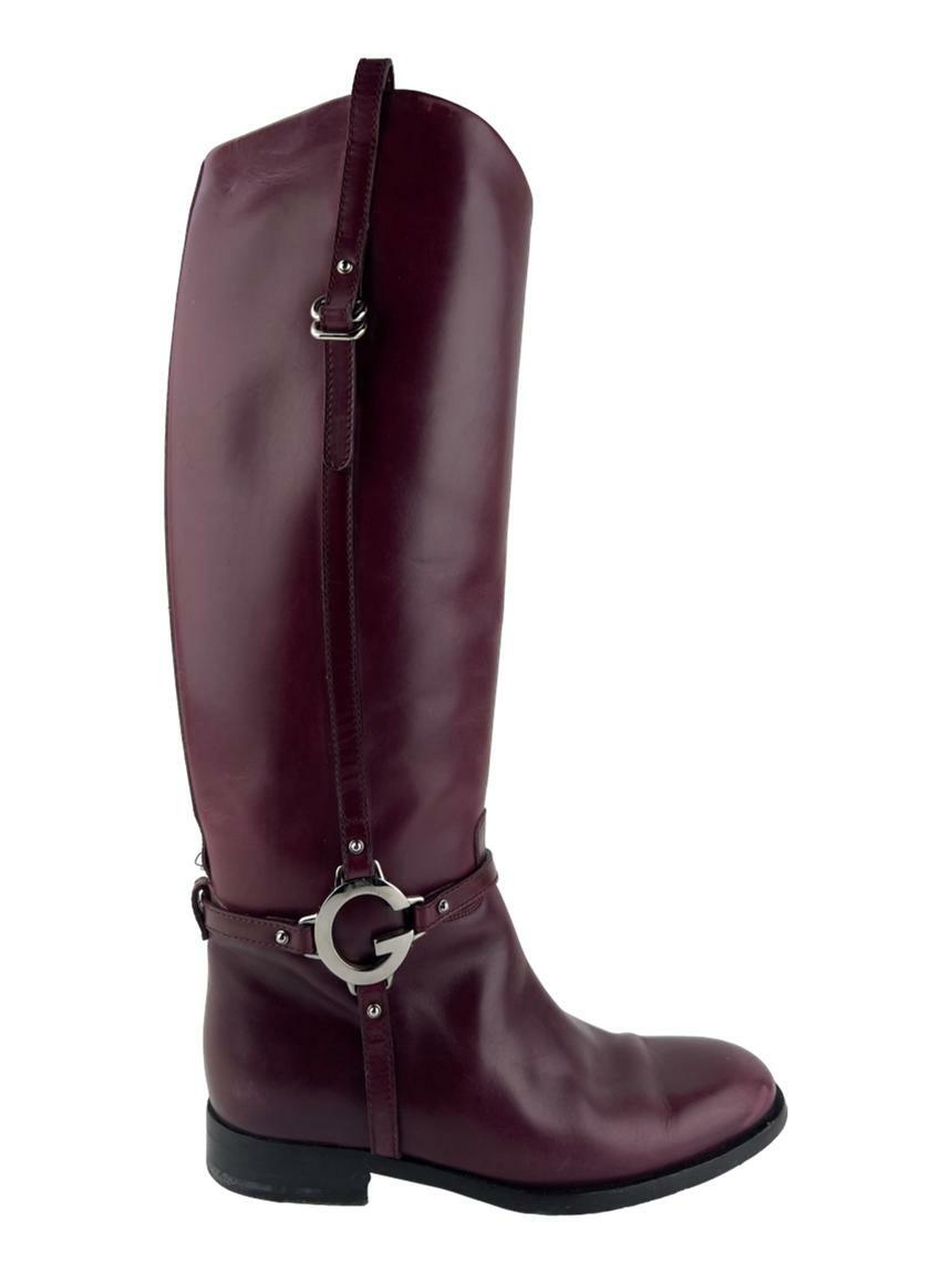 Bota Gucci Couro Vinho Original - BZZF47 | Etiqueta Única