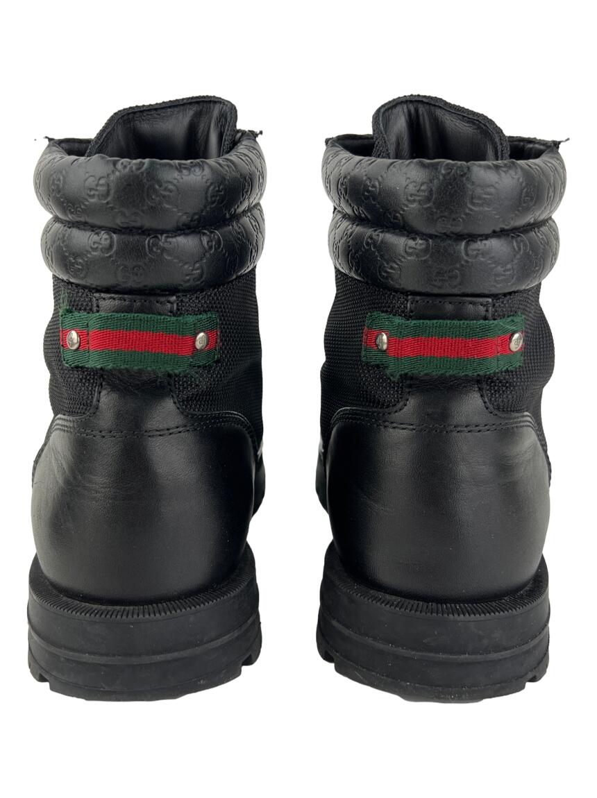 Bota Gucci Guccissima Lace Up Preta - DHR50 Original | Etiqueta Única
