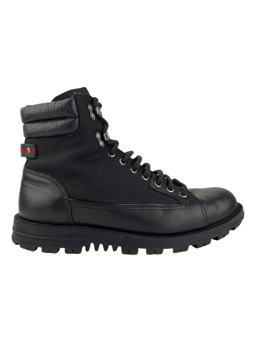 Bota Gucci Guccissima Lace Up Preta - DHR50 Original | Etiqueta Única