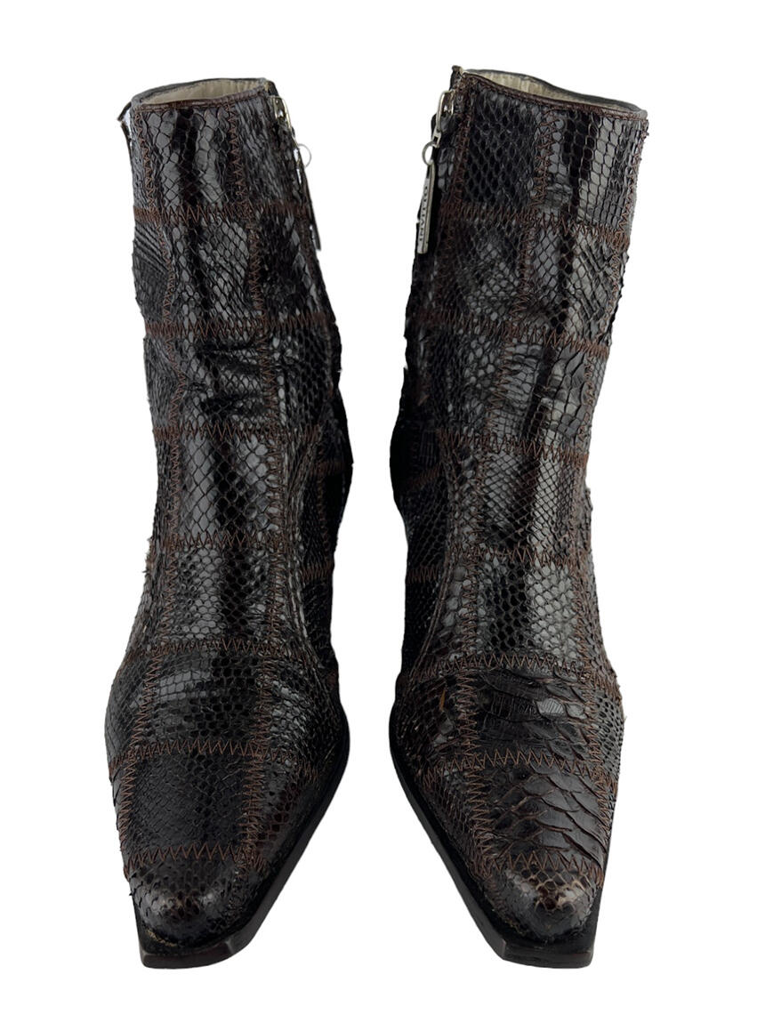 Bota Invitto Python Marrom Original - | Etiqueta Única