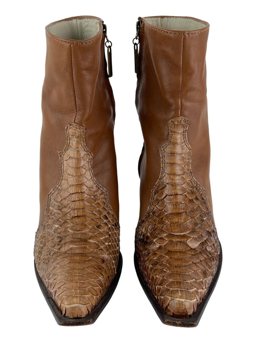 Bota Invitto Python Marrom - OAJ178 Original | Etiqueta Única