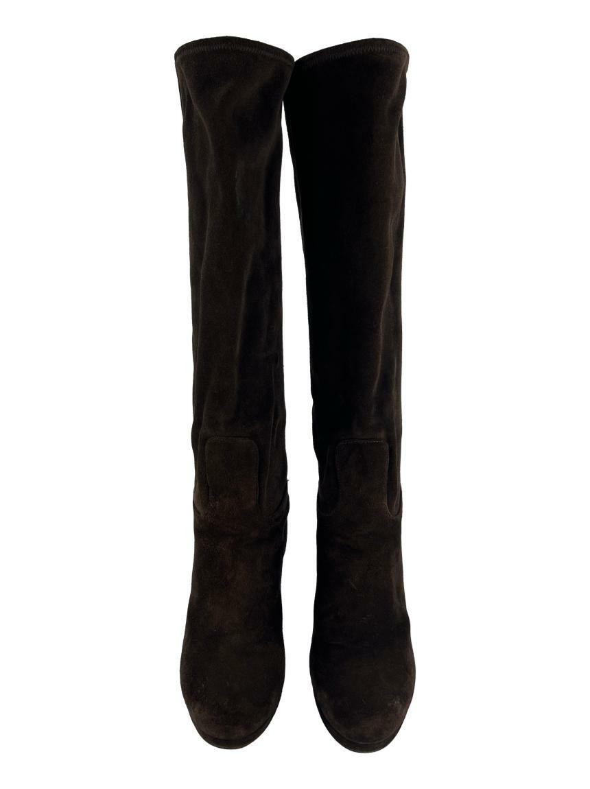 Bota Miu Miu Camurça Marrom - GHP752 Original | Etiqueta Única