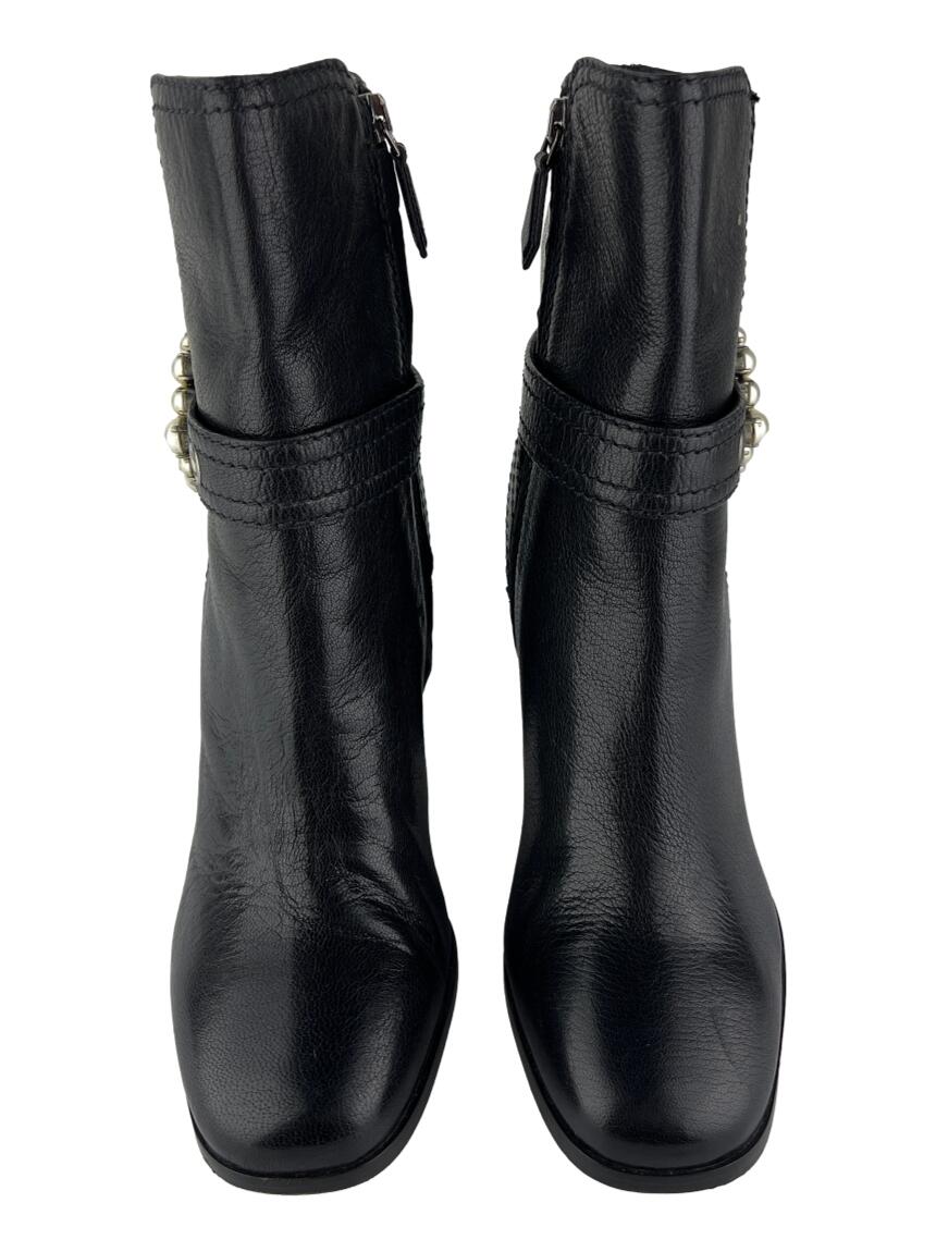 Bota Miu Miu Pearl Buckle Preto - CFZL1 Original | Etiqueta Única